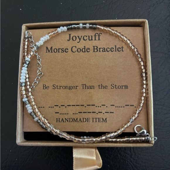 Joycuff | Jewelry | Joycuff Be Stronger Than The Storm Morse Code ...